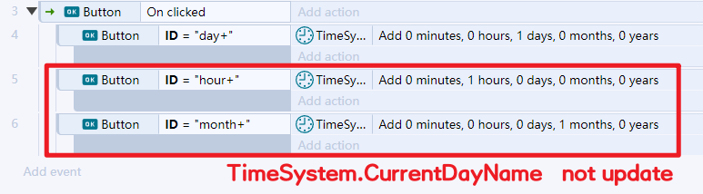 BUG: Add Date Time action does not update WeekDay · Issue #4 · armandoalonso/timesystem · GitHub