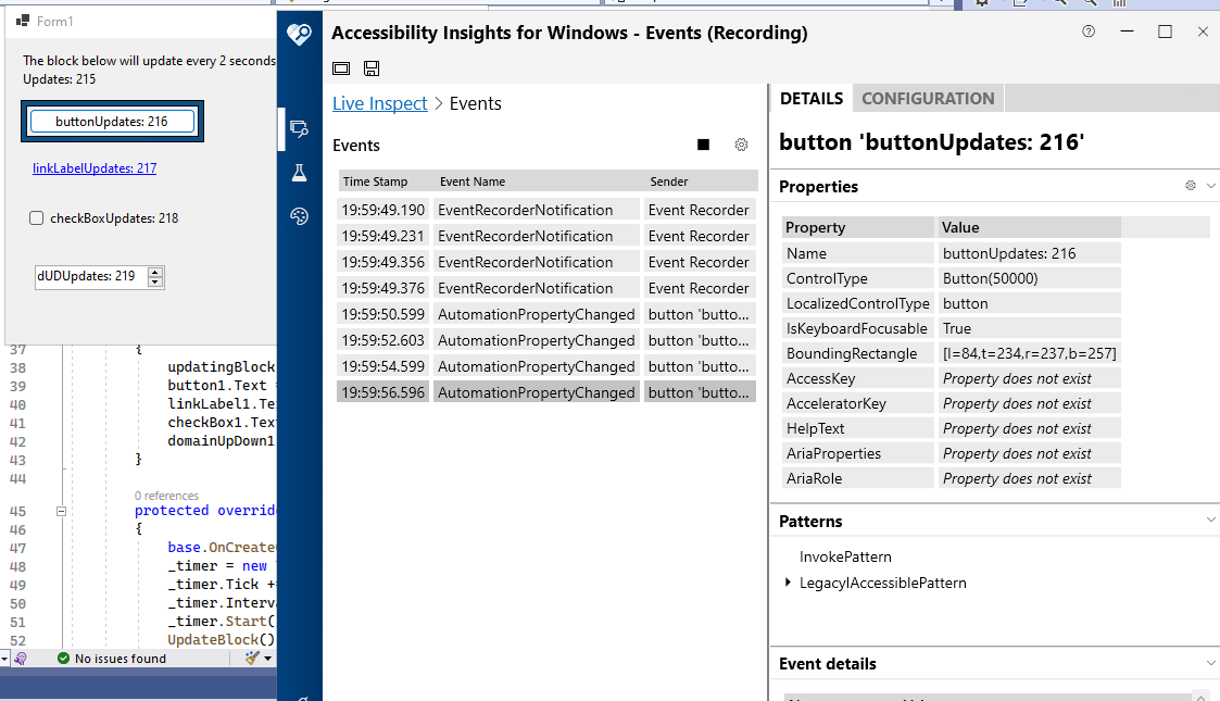 Some UIA PropertyChanged events are not being generated · Issue #7261 · dotnet/winforms · GitHub