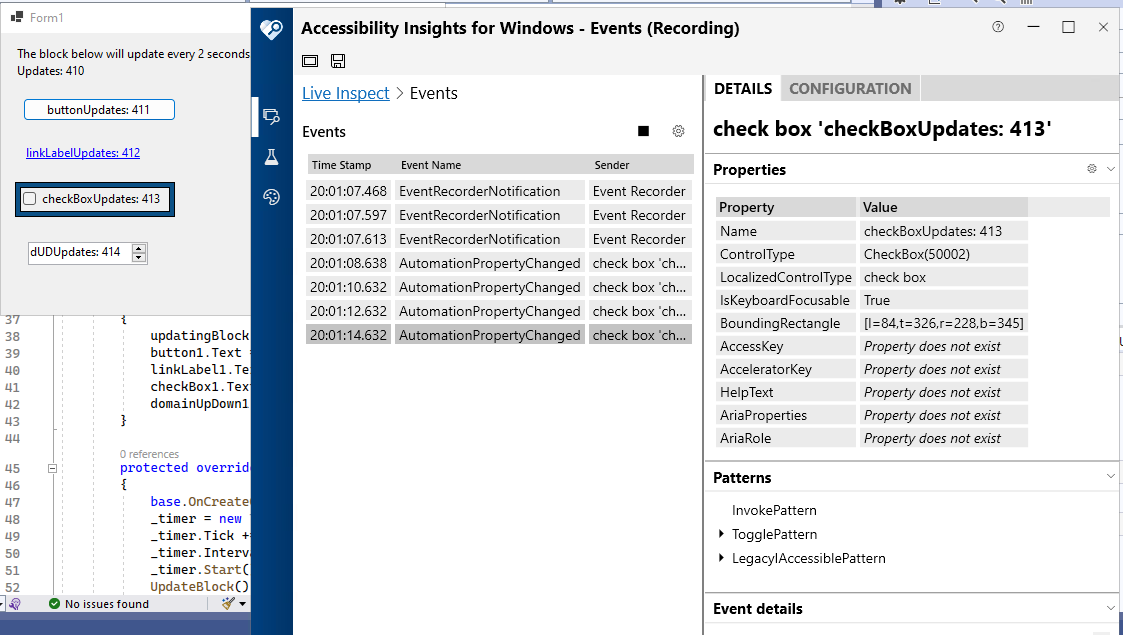 Some UIA PropertyChanged events are not being generated · Issue #7261 · dotnet/winforms · GitHub