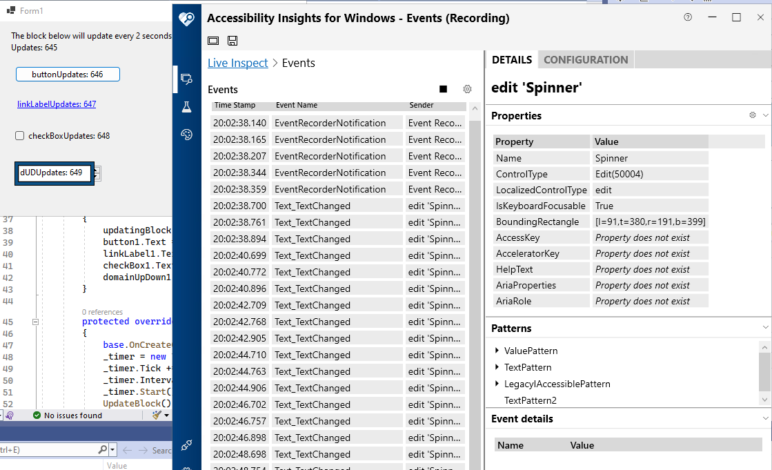 Some UIA PropertyChanged events are not being generated · Issue #7261 · dotnet/winforms · GitHub