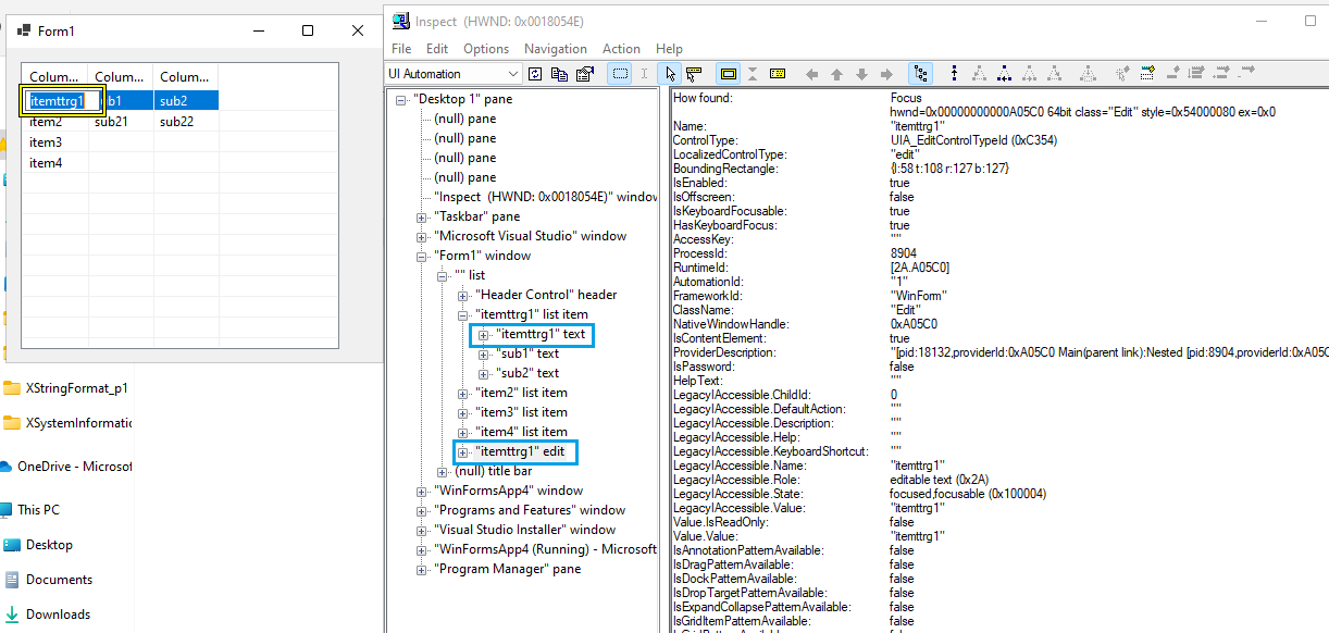 [Accessibility]Inspect: There is an additional “”edit node in Inspect when ListView item in edit ...