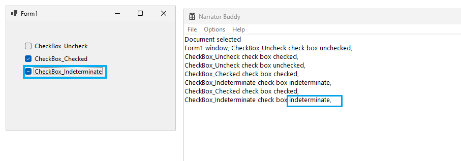 [Accessibility] Narrator cannot announce the indeterminate state of CheckBox correctly · Issue ...