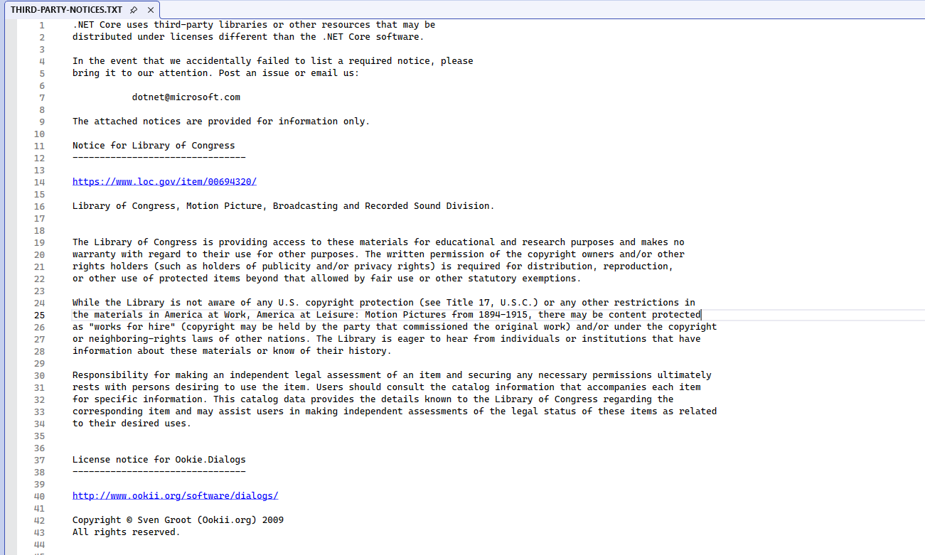 THIRD-PARTY-NOTICES.txt file contains test-only notices · Issue #9905 ...