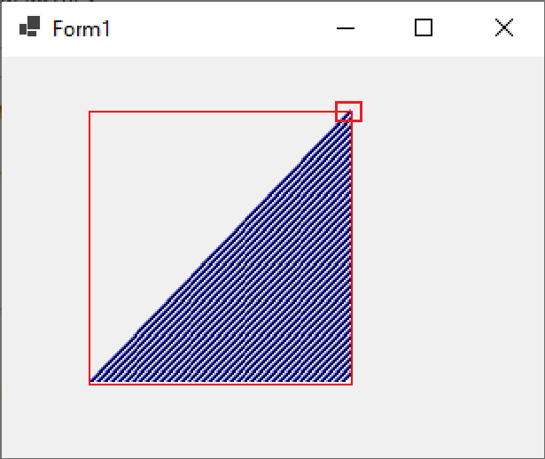 The drew size grip has extra pixels outside the bounds in the upper right corner when setting ...