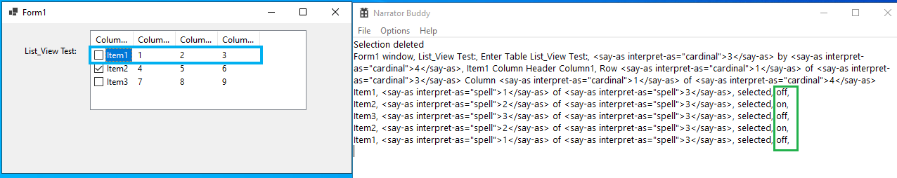 [Accessibility] Narrator cannot announce the check/uncheck state of ListView item when enabling ...