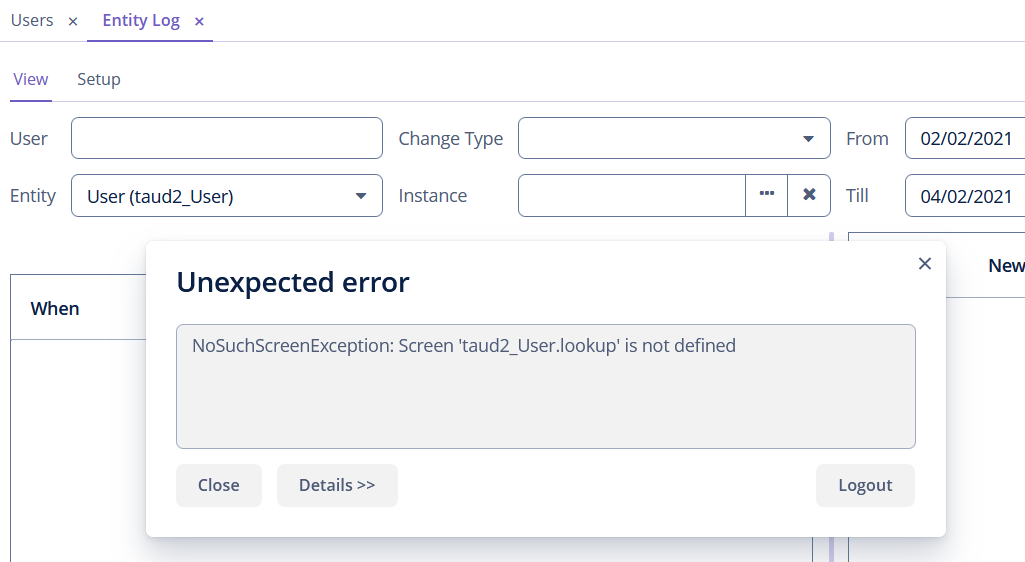 Lookup screen is not defined in Entity Log screen · Issue #15 · jmix-projects/jmix-audit · GitHub