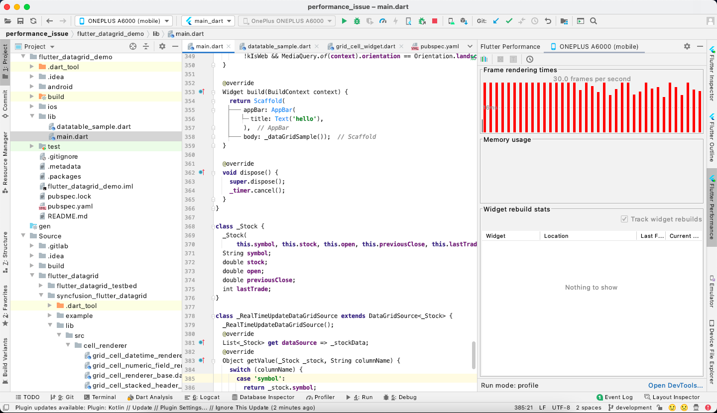 [DataGrid] SfDataGrid is repainted with each update when using ...