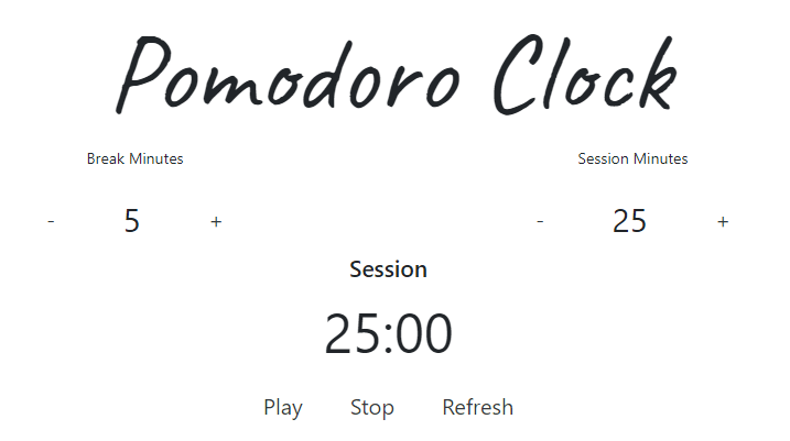 GitHub - gisellen/pomodoro-react: A simple Pomodoro Clock made using React