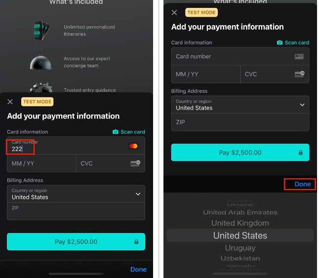 Payment Sheet Customize Cursor Color And Done Button When Selecting Country · Issue 1075 3932