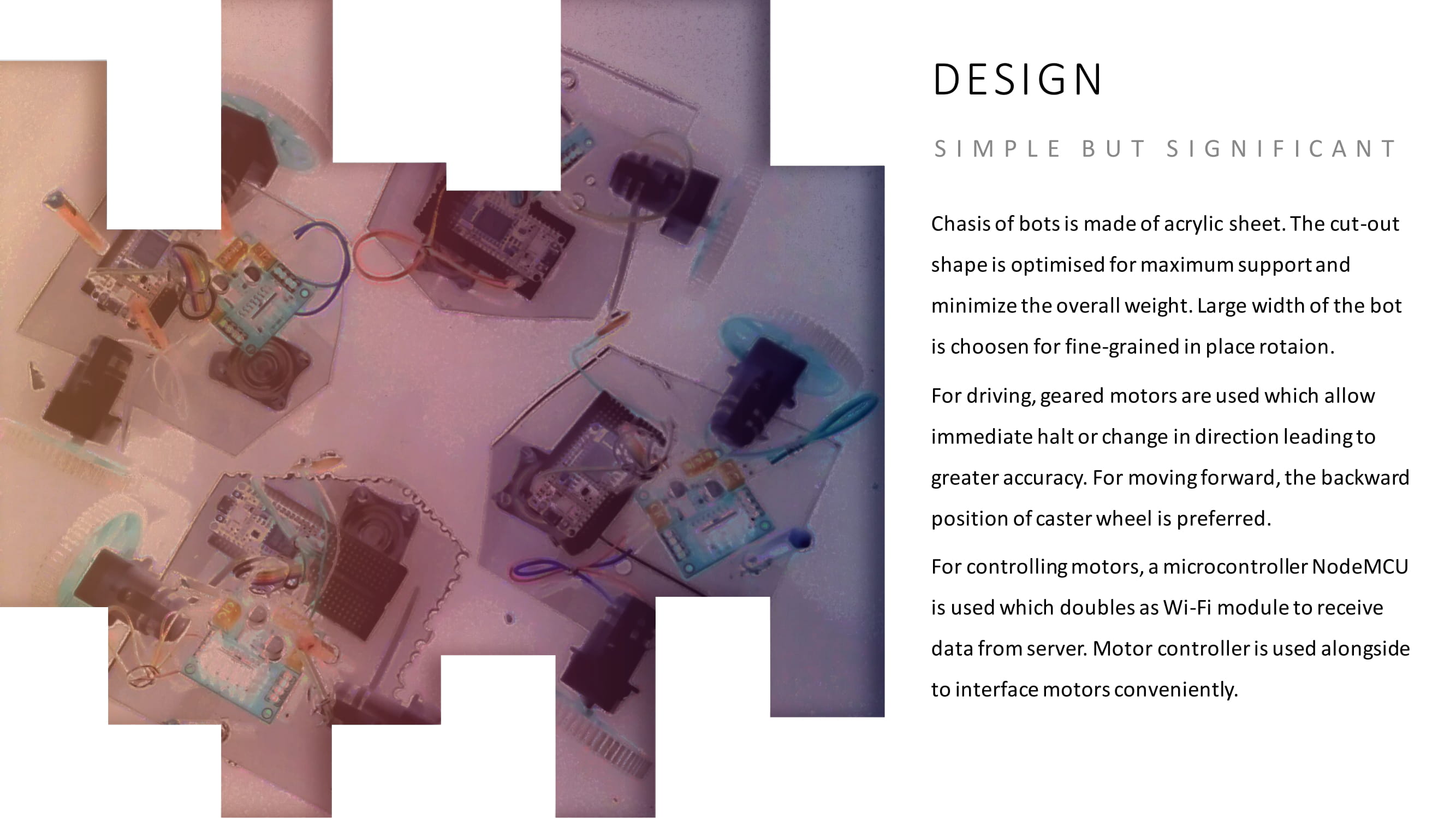 GitHub - tejasvi/ElectricAnts: Autonomous swarm of four robots capable to arrange themselves in ...