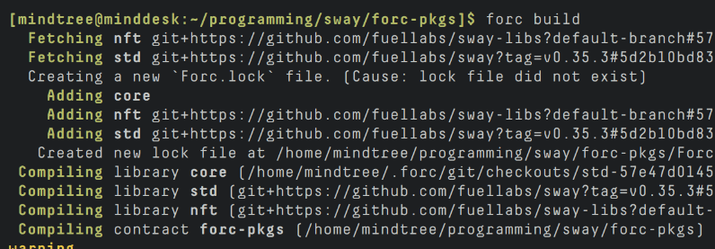 Forc Output Should Describe `compiling` Rather Than `compiled` · Issue 3780 · Fuellabs Sway