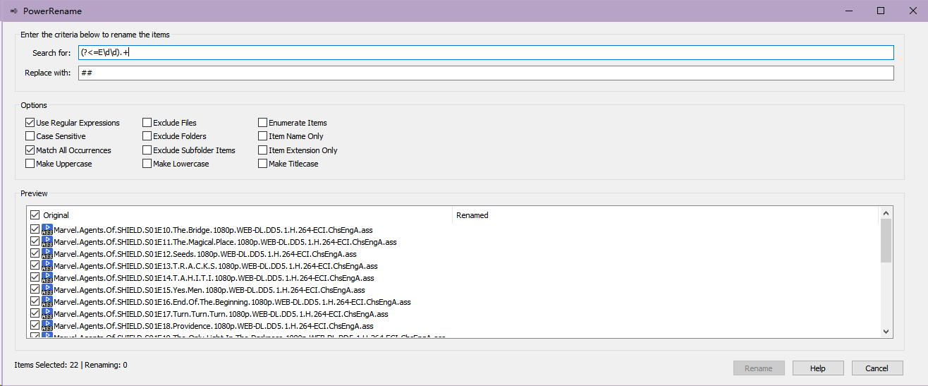 Powerrename Regular Expressions doesn't work. · Issue #5984 · microsoft/PowerToys · GitHub