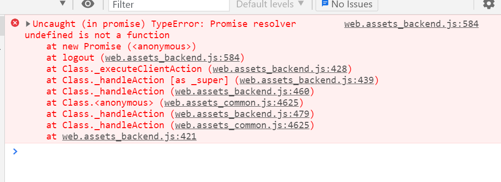 A Promiss Error Will Be Reported When Logging Out Of The Odoo · Issue 72385 · Odooodoo · Github