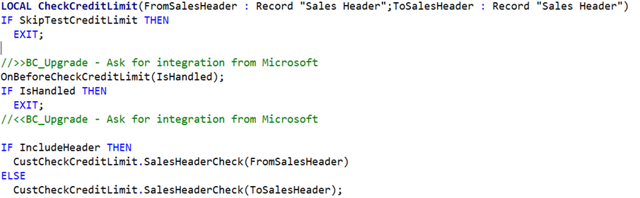 Event Request Codeunit 6620 Copy Document Mgt Function Checkcreditlimit · Issue 5788