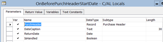 [Event Request] Codeunit 7010 Purch. Price Calc. Mgt. - function PurchHeaderStartDate · Issue ...