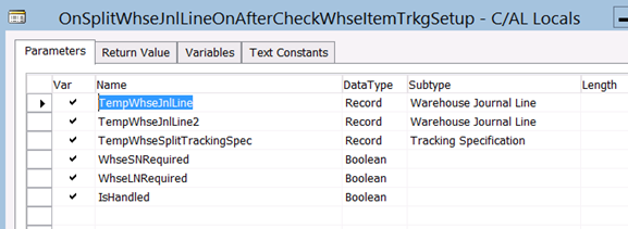 [Parameter Amendment Request] Codeunit 6500 Item Tracking Management - function ...