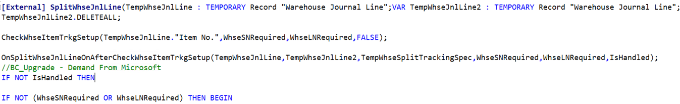 [Parameter Amendment Request] Codeunit 6500 Item Tracking Management - function ...