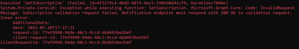 Object reference not set to an instance of an object · Issue #7 · microsoftgraph/msgraph-sample ...