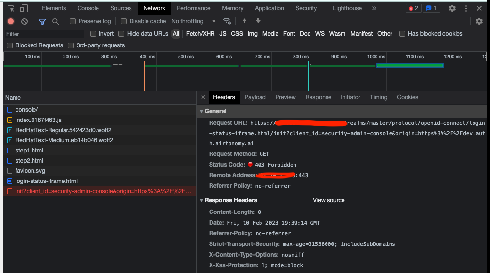 Cannot access admin ui 403 and perpetual loading spinner · Issue #17137 · keycloak/keycloak · GitHub