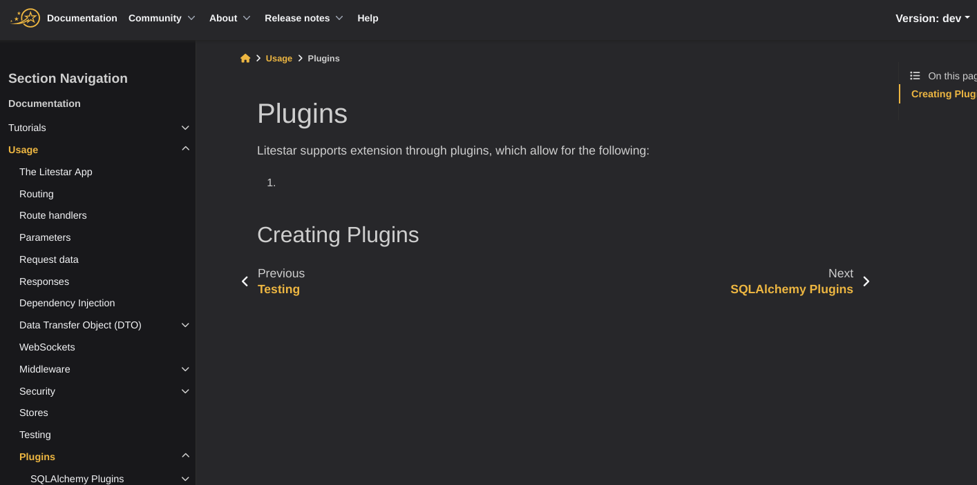 Bug Plugin Documentation For V2dev Is Missing · Issue 1619