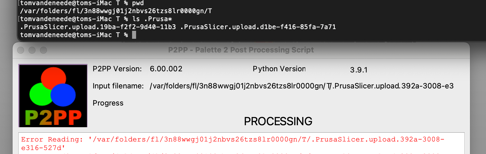 Post processing script gets wrong filename when using direct uploading ...