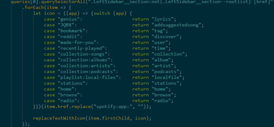 Some Sidebar Icons Don't Load · Issue #153 · spicetify/spicetify-themes · GitHub