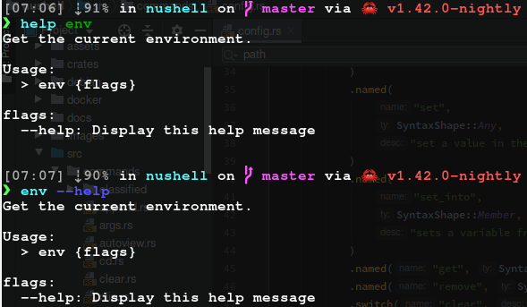 `help env` does not display all help information · Issue #1285 · nushell/nushell · GitHub