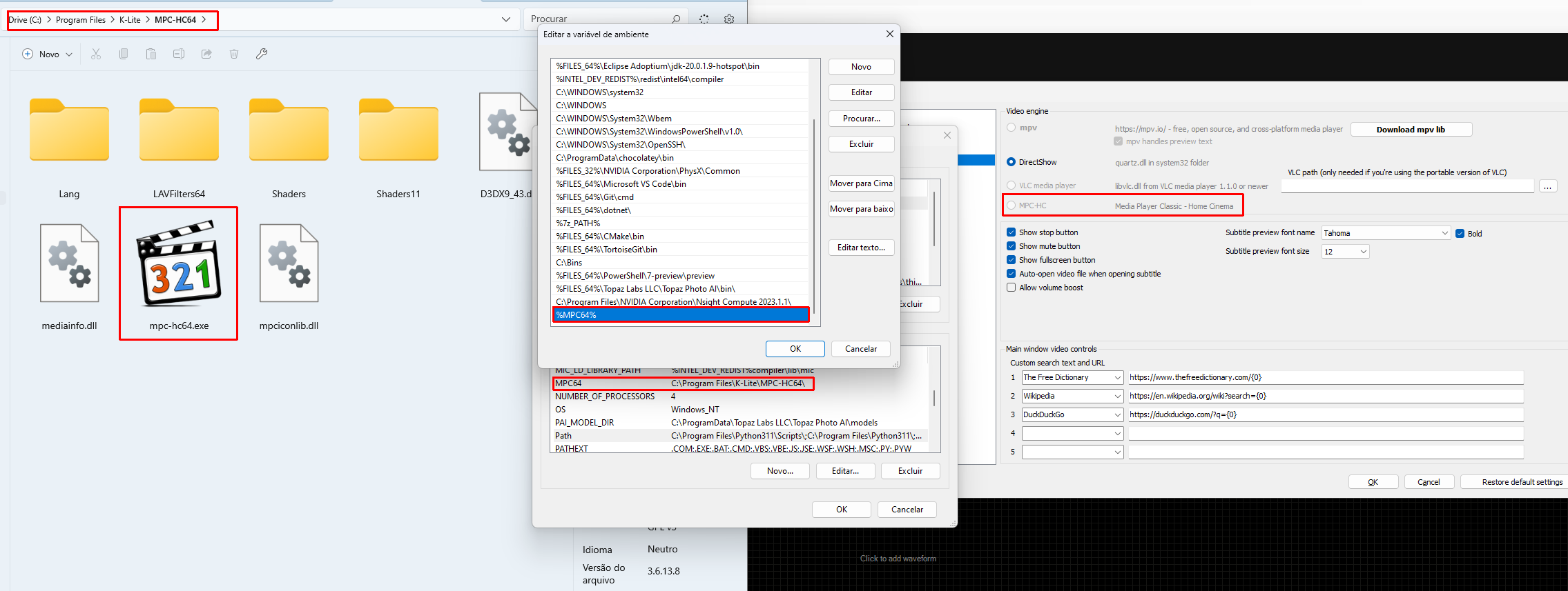Mpc Hc Disabled As The Video Player Choice In Subtitleedits Video Engine · Issue 6934