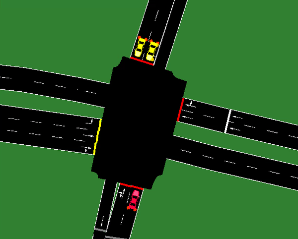 SUMO-controlled vehicles ignore the right of way of other vehicle within an intersection and ...