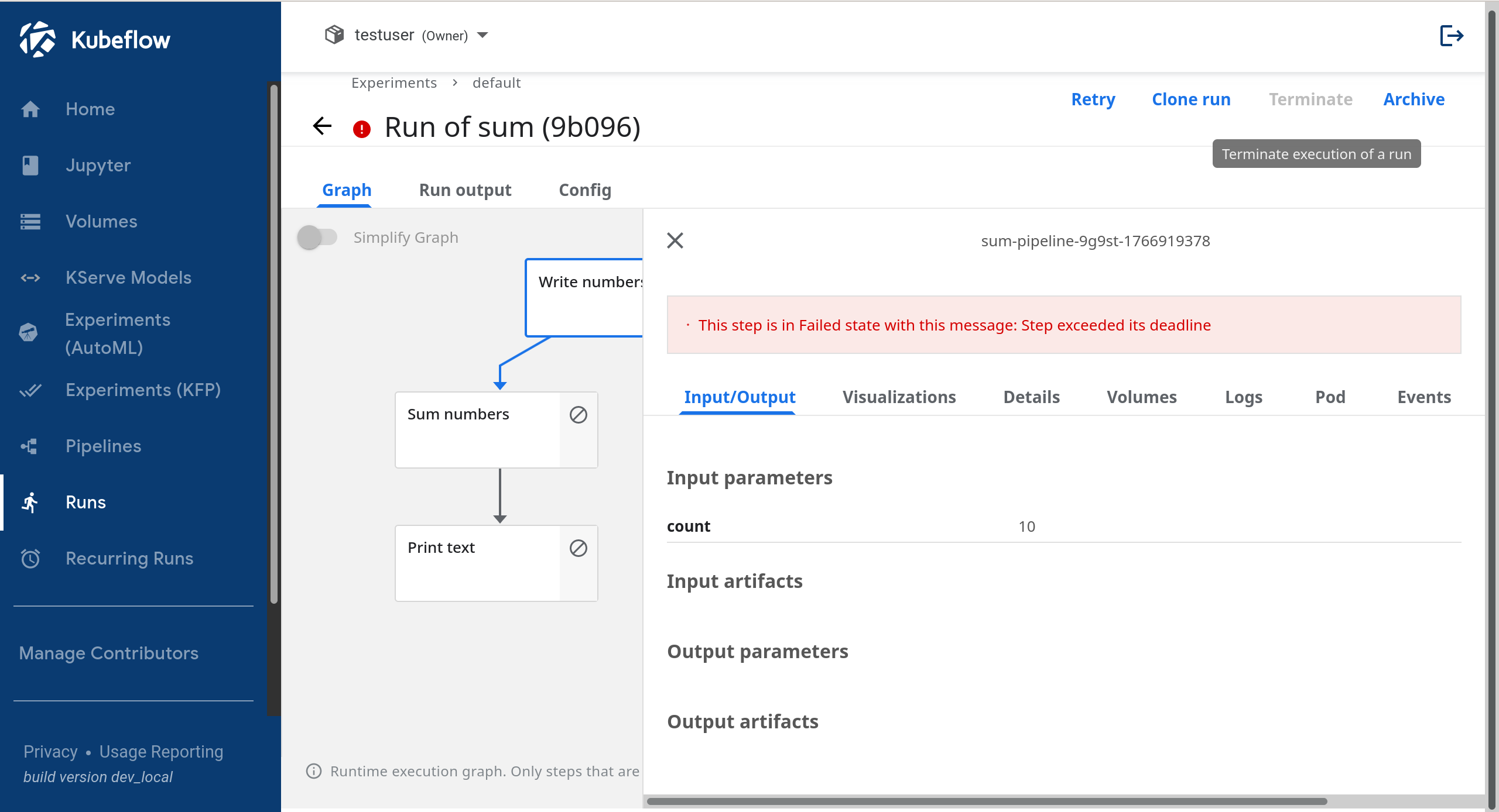 Terminate Does Not Stop Pipeline Run Execution · Issue 4692 · Kubeflow Pipelines · Github
