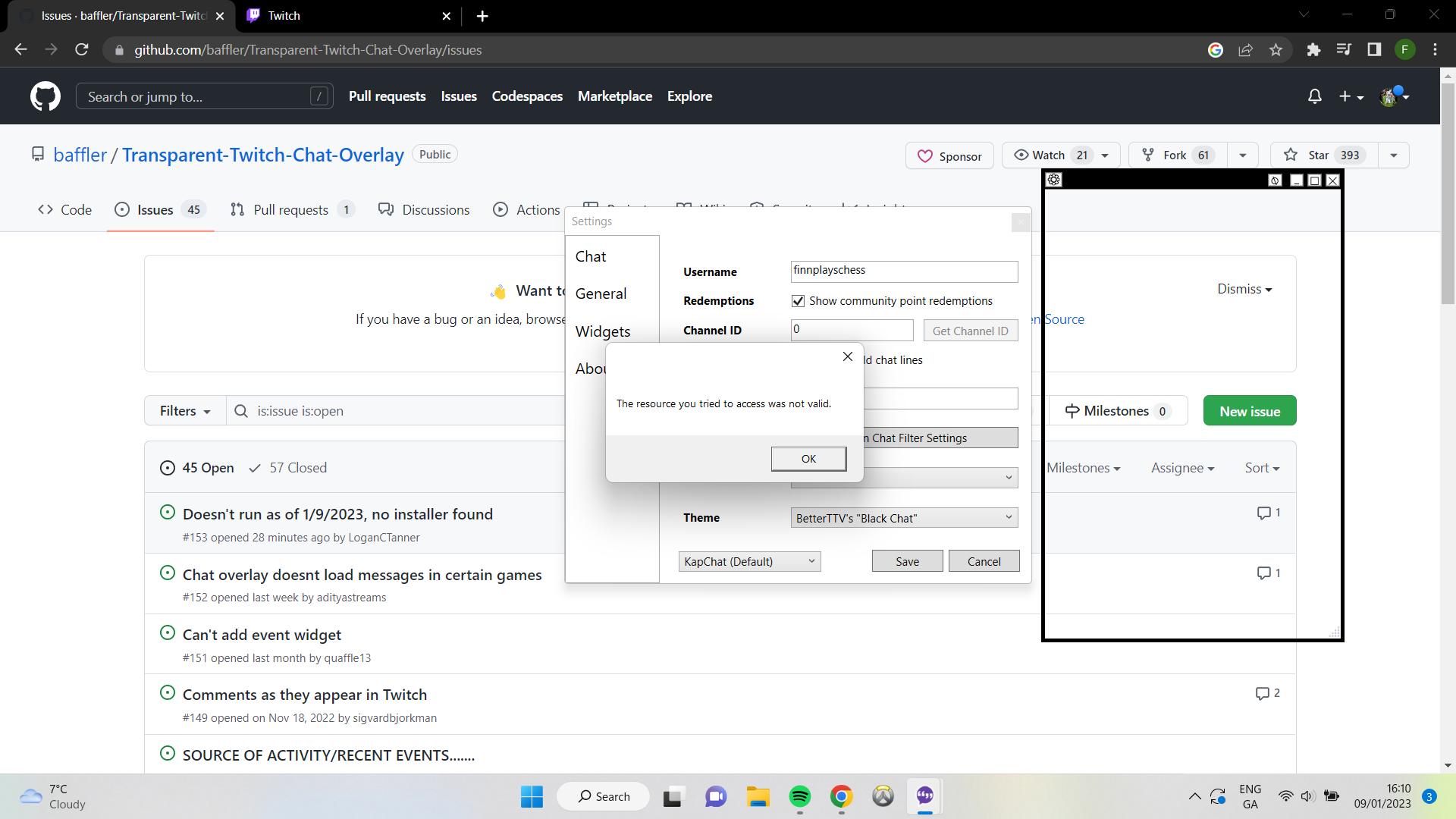 Cannot find Channel ID · Issue #154 · baffler/Transparent-Twitch-Chat-Overlay · GitHub