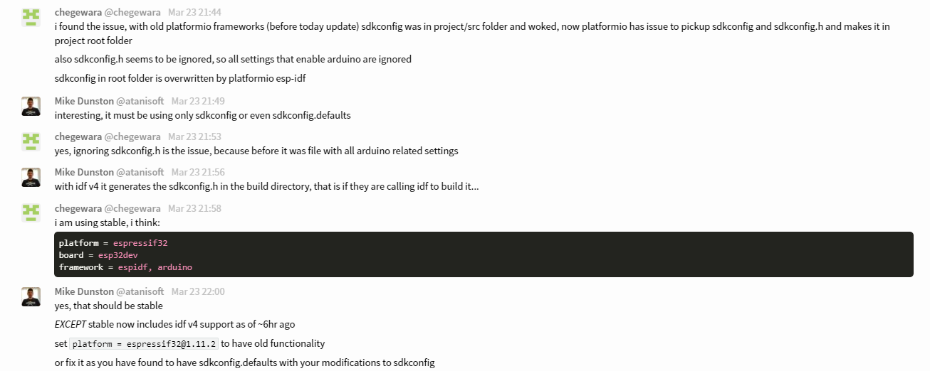 Unable To Compile Example With Framework Arduino Espidf · Issue 319 · Platformioplatform