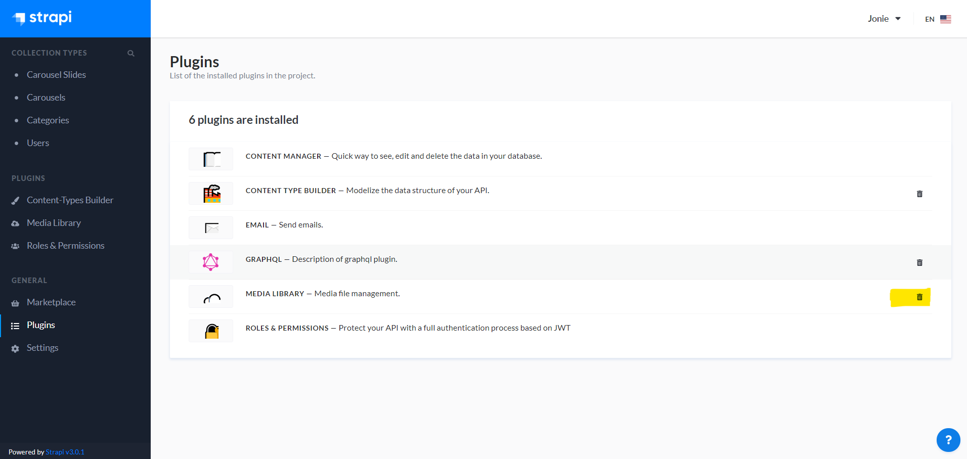 Media Library Settings (COG Icon) option not available in plugins list · Issue #6625 · strapi ...