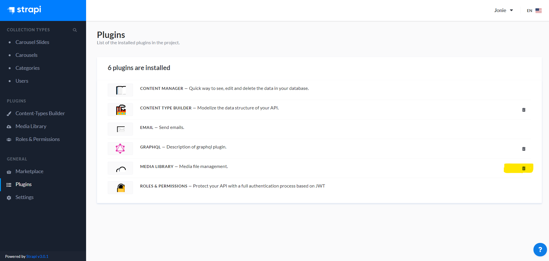Media Library Settings (COG Icon) option not available in plugins list · Issue #6625 · strapi ...