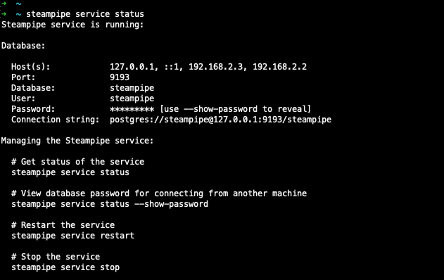 Review of outputs of steampipe commands · Issue #3703 · turbot/steampipe · GitHub