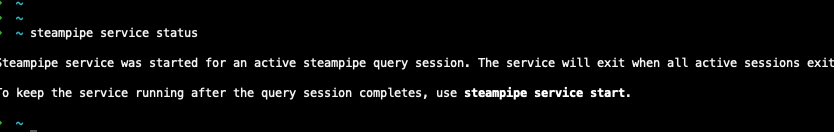 Review of outputs of steampipe commands · Issue #3703 · turbot/steampipe · GitHub