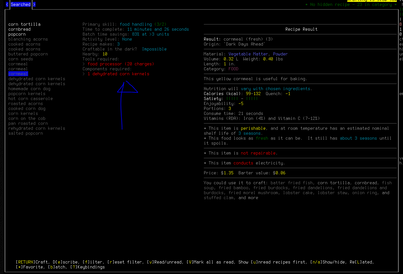 "Dehydrated Vegetable, Corn Kernals" and "Dehydrated Corn Kernals" should be the same thing ...