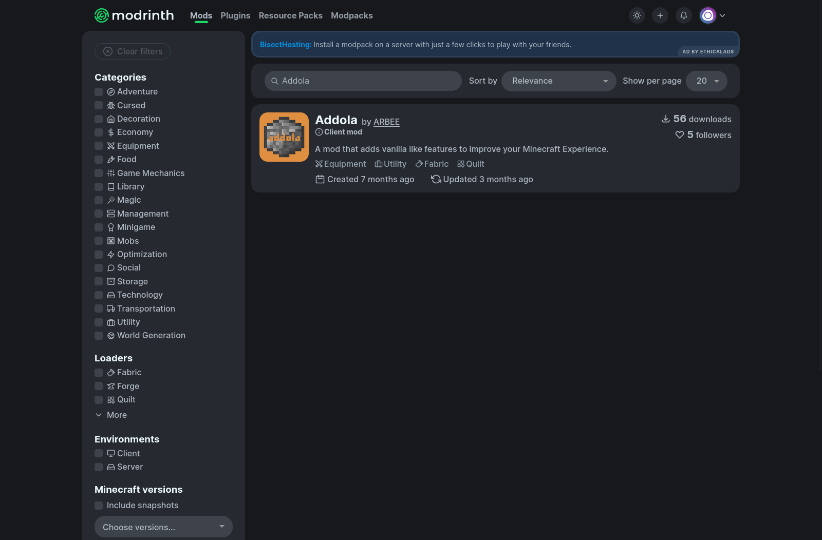 Color Follow Count Icon on Searchpage · Issue #706 · modrinth/knossos · GitHub