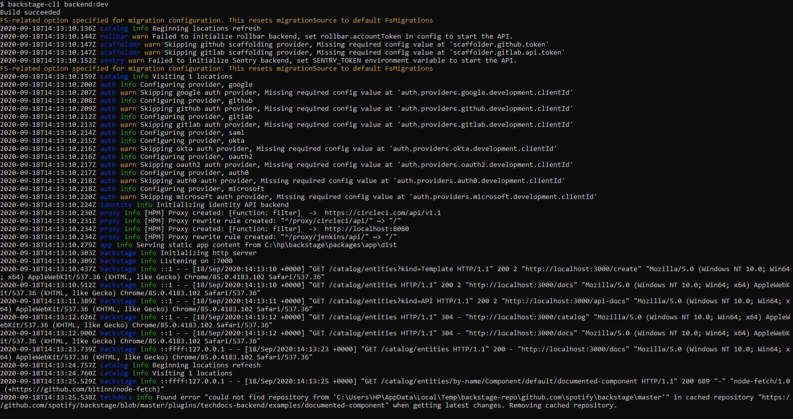 Documentation Not loading · Issue #2448 · backstage/backstage · GitHub
