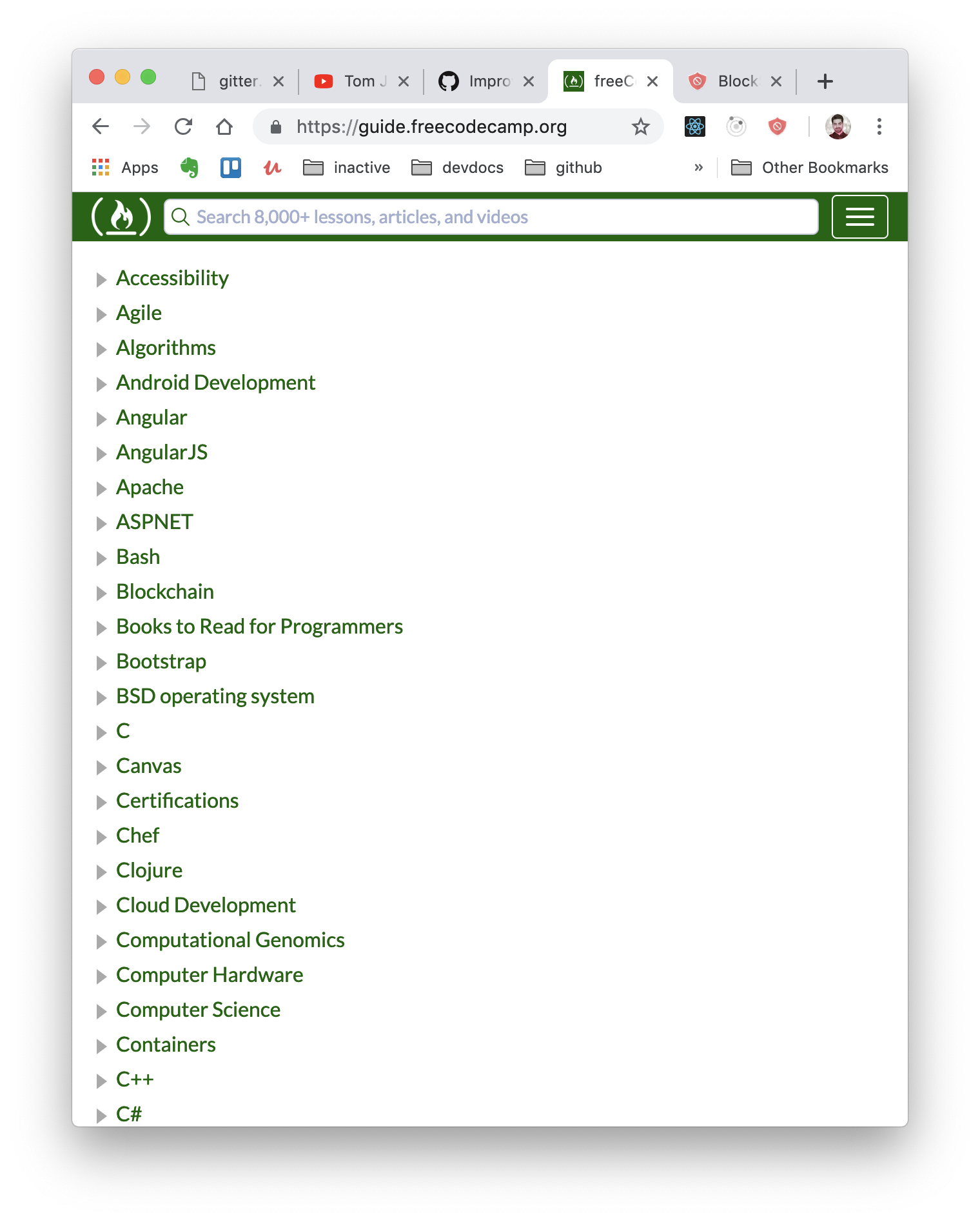 The guide's mobile menu button should open guides side nav instead of ...