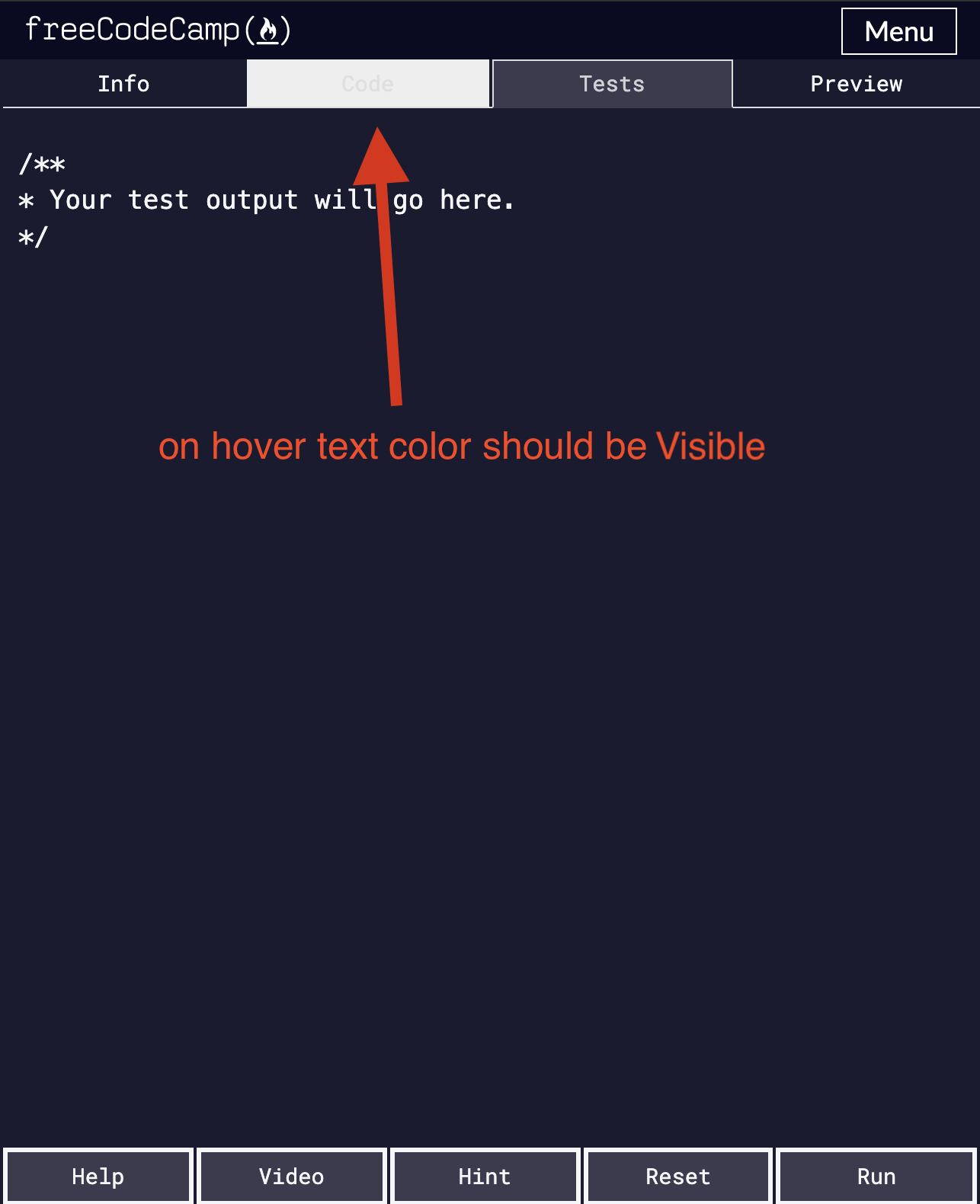 tab text should be visible on mobile · Issue #37137 · freeCodeCamp/freeCodeCamp · GitHub