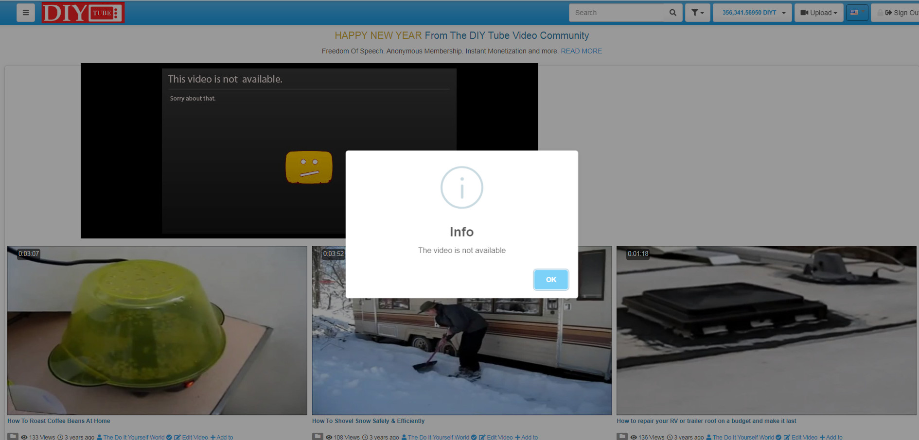 A Whole Lot Of Videos No Longer Play Since The Last Updates · Issue ...
