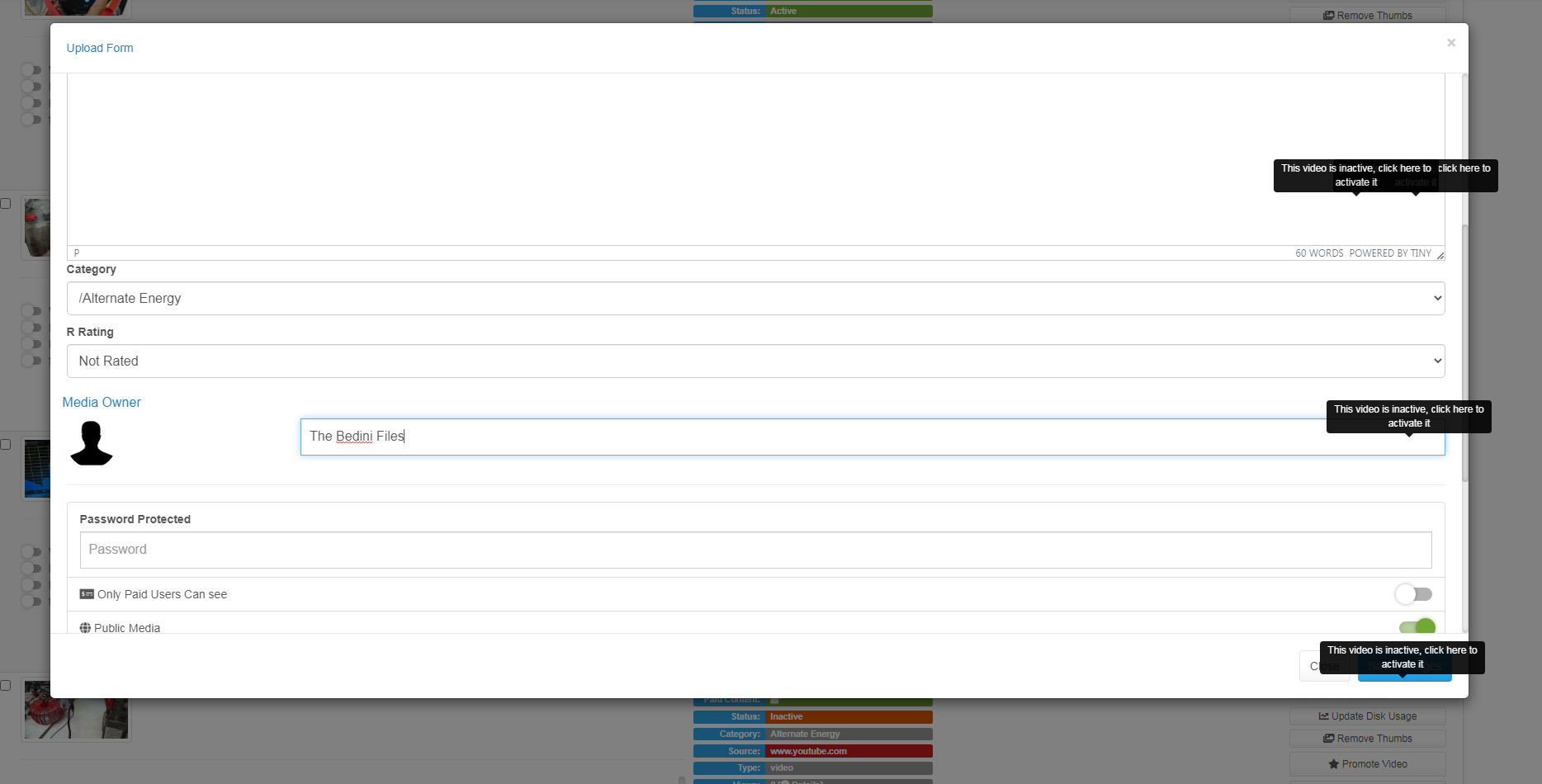 Cannot Make Some Videos Active Because Popup Window Sticks Over The Button · Issue #6195 · WWBN ...