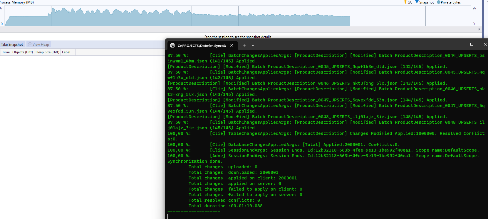 Outofmemory Exception When Syncing Huge Tables For The First Time · Issue 1122 · Mimetisdotmim