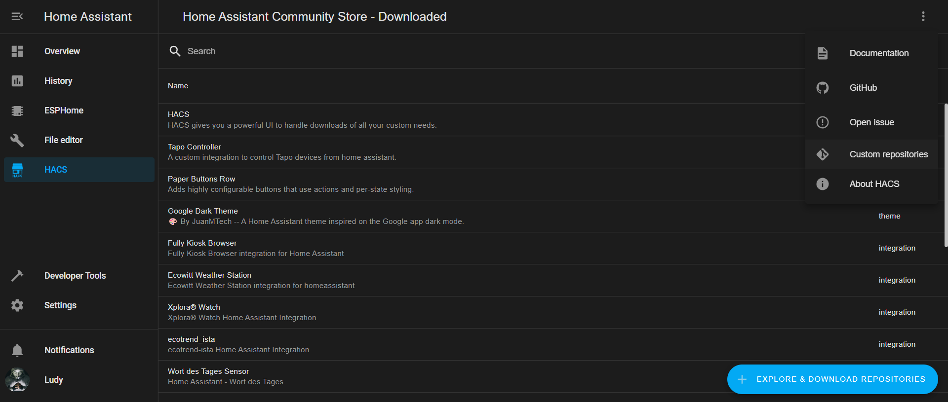 no custom repositories can be added · Issue #2880 · hacs/integration · GitHub