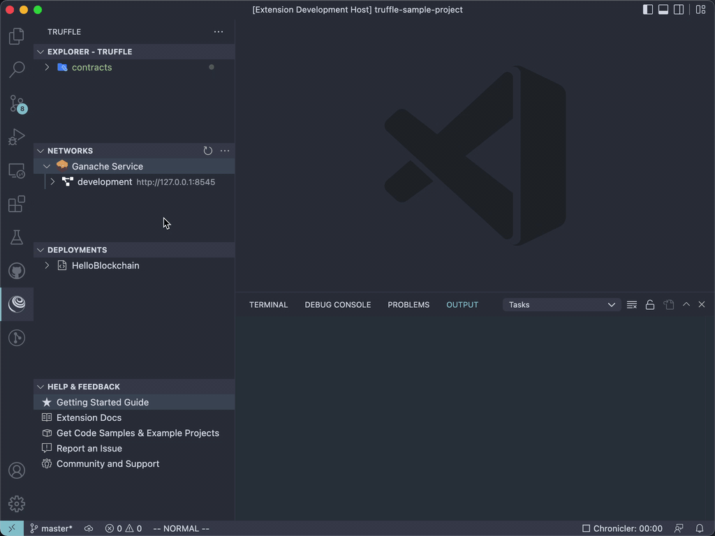 Fix `Truffle: Start Ganache` command when invoked from the command ...