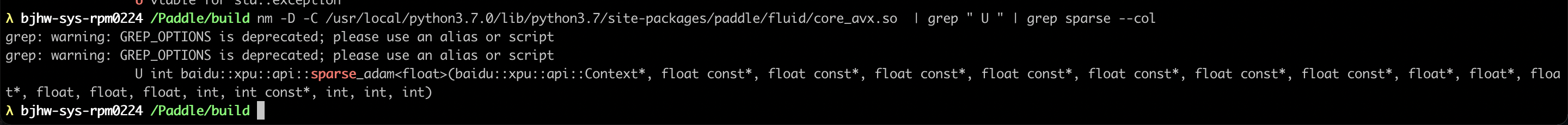 编译paddle成功后，import paddle报错 Error: Can not import avx core while this file exists:/usr/local ...