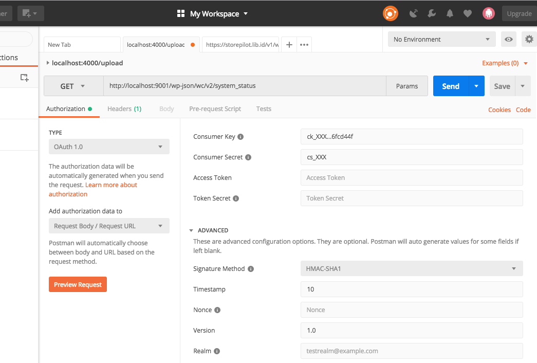 woocommerce_rest_authentication_error on localhost · Issue #20815 ...