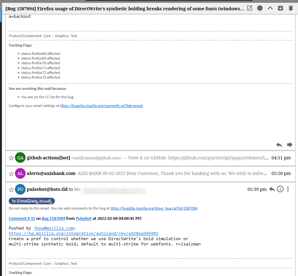 Conversations view showing completely different mails as thread · Issue #1789 · thunderbird ...