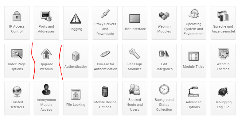 Strange issue with Webmin's built in Webmin Update · Issue #1055 · webmin/authentic-theme · GitHub
